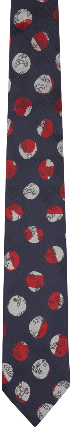 Vivienne Westwood: Navy Dots Tie | SSENSE UK