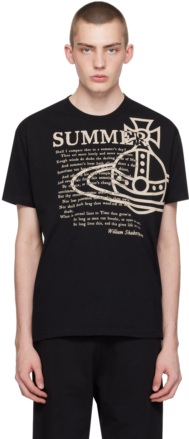 T-shirt Summer noir Vivienne Westwood en solde