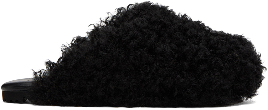 Black Candace Slippers by Stand Studio on Sale