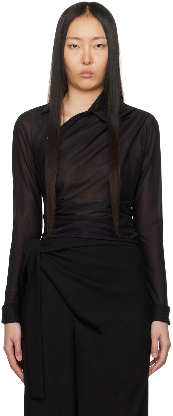 Black Alia Blouse by Gauge81 on Sale
