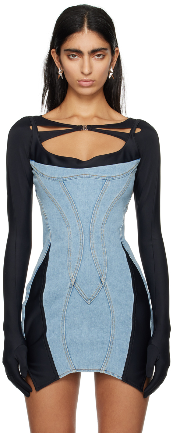 Mugler: Black M-Clasp Bolero Sleeve Gloves | SSENSE Canada