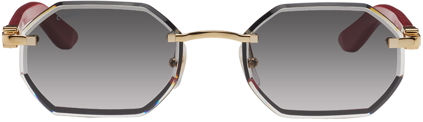 Cartier: Red 'Signature C de Cartier' Sunglasses | SSENSE UK