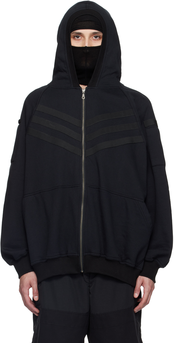 BRYAN JIMENÈZ: Black Trim Hoodie | SSENSE