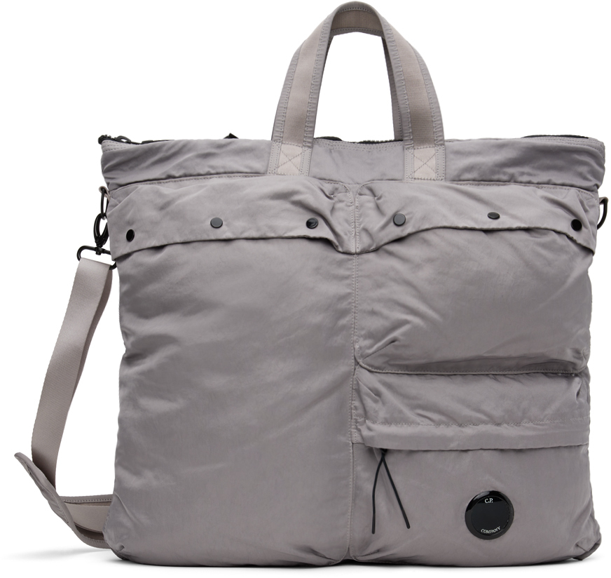 Gray Nylon B Tote by C.P. Company on Sale