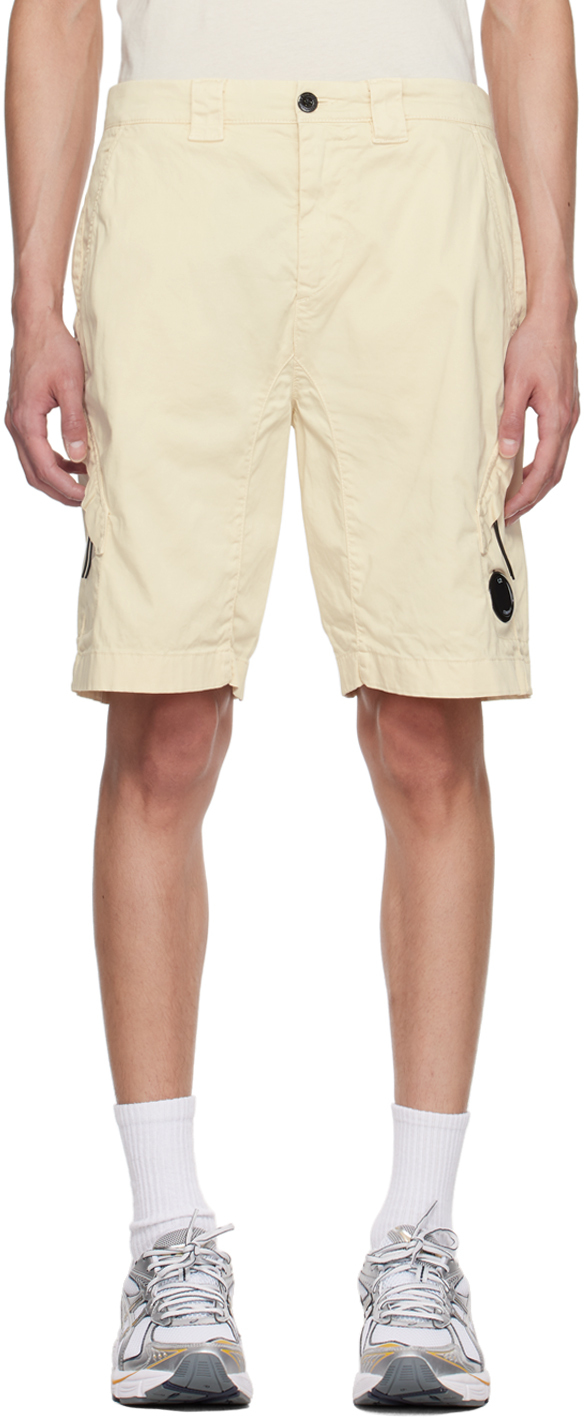 Off-White Utility Shorts by C.P. Company on Sale