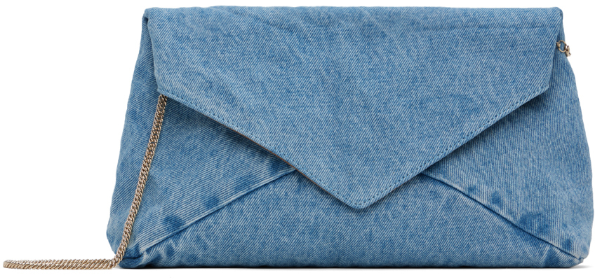 Blue Denim Envelope Bag by Dries Van Noten on Sale
