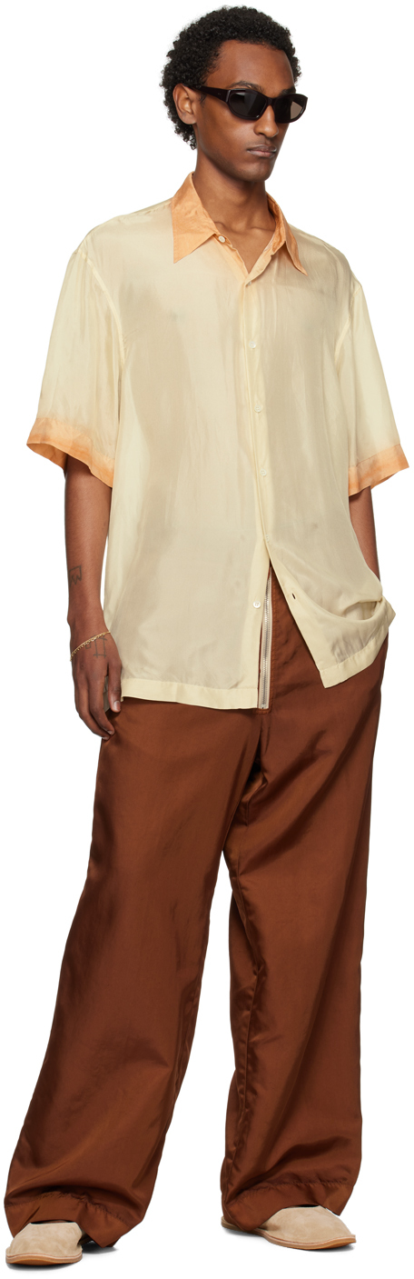 Dries Van Noten Orange Gradient Shirt In 353 Orange | ModeSens