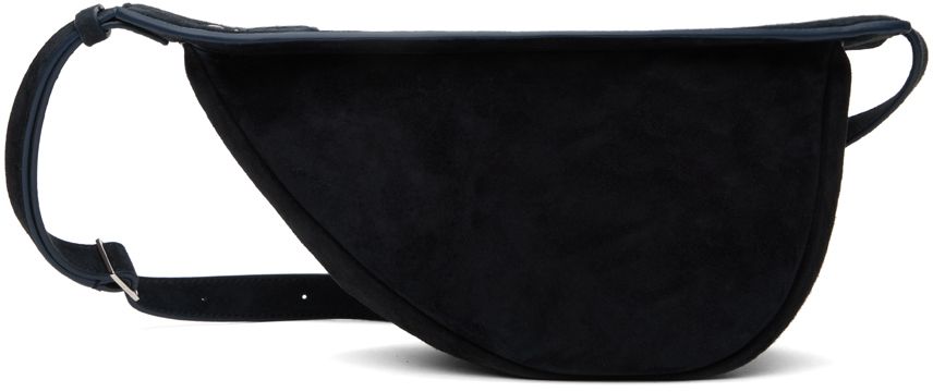 The Row: Petit sac à bandoulière décontracté bleu marine | SSENSE France