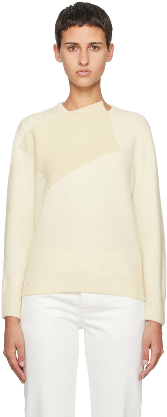 Pull Enid blanc cassé The Row en solde