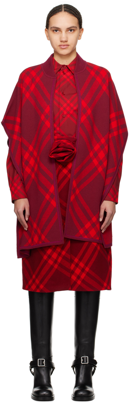 Burberry Red Check Coat