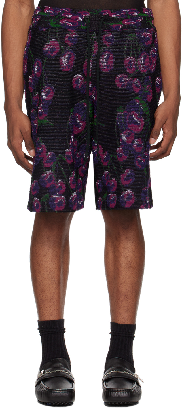Burberry: Black Cherry Shorts | SSENSE