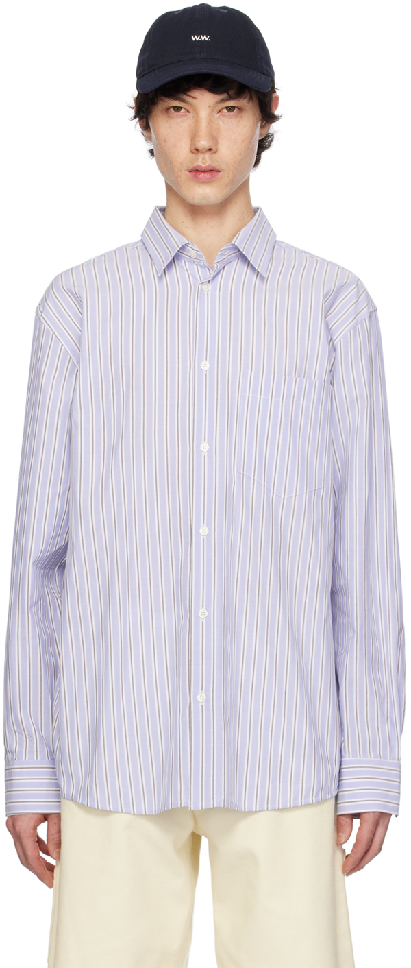 Blue Nico Shirt by WOOD WOOD on Sale