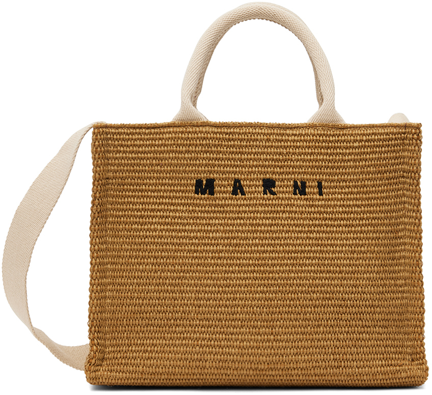 Brown Small Basket Bag by Marni on Sale