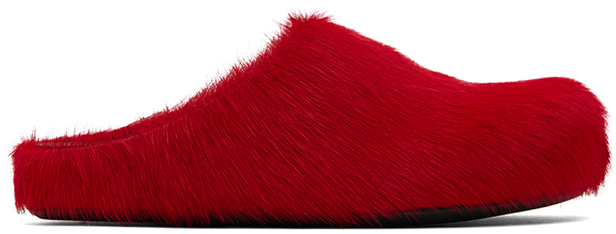 Red Fussbett Sabot Loafers by Marni on Sale