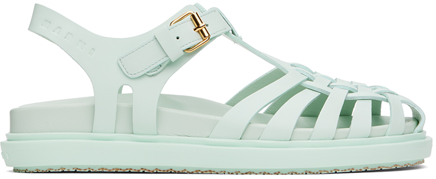 Blue Fisherman Fussbett Sandals by Marni on Sale
