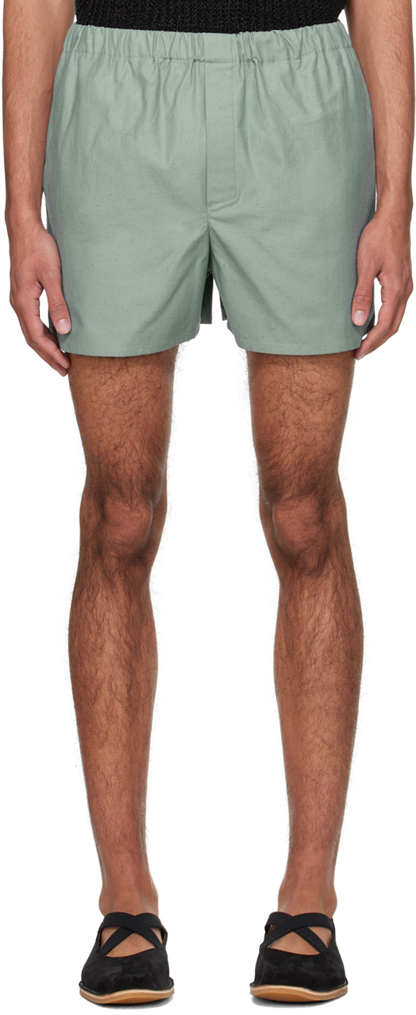 Blue Mock-Fly Shorts by Ludovic de Saint Sernin on Sale