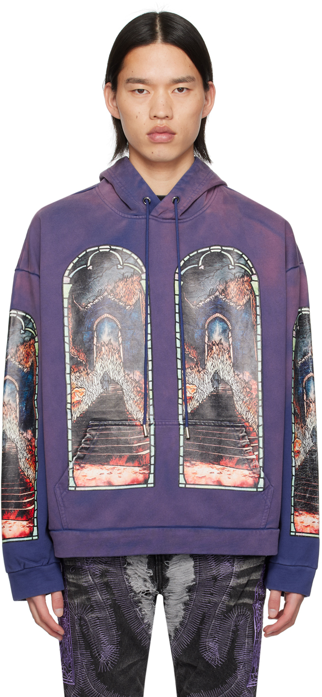 Who Decides War: Purple Descent Hoodie | SSENSE UK