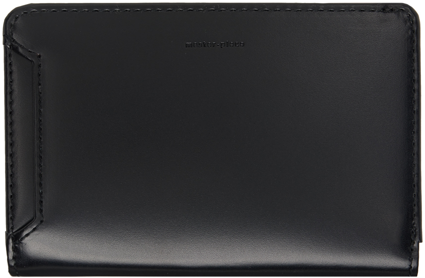 Black Notch Middle Zipper Wallet by master-piece on Sale