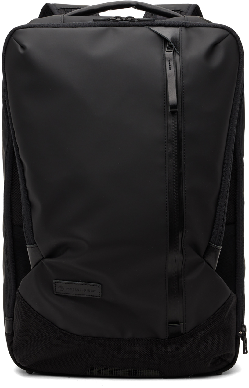 master-piece: Black Slick Backpack | SSENSE Canada