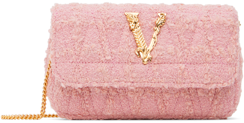 Versace: Pink Mini Logo Bag | SSENSE UK