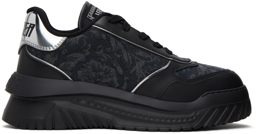 Black Odissea Sneakers by Versace on Sale