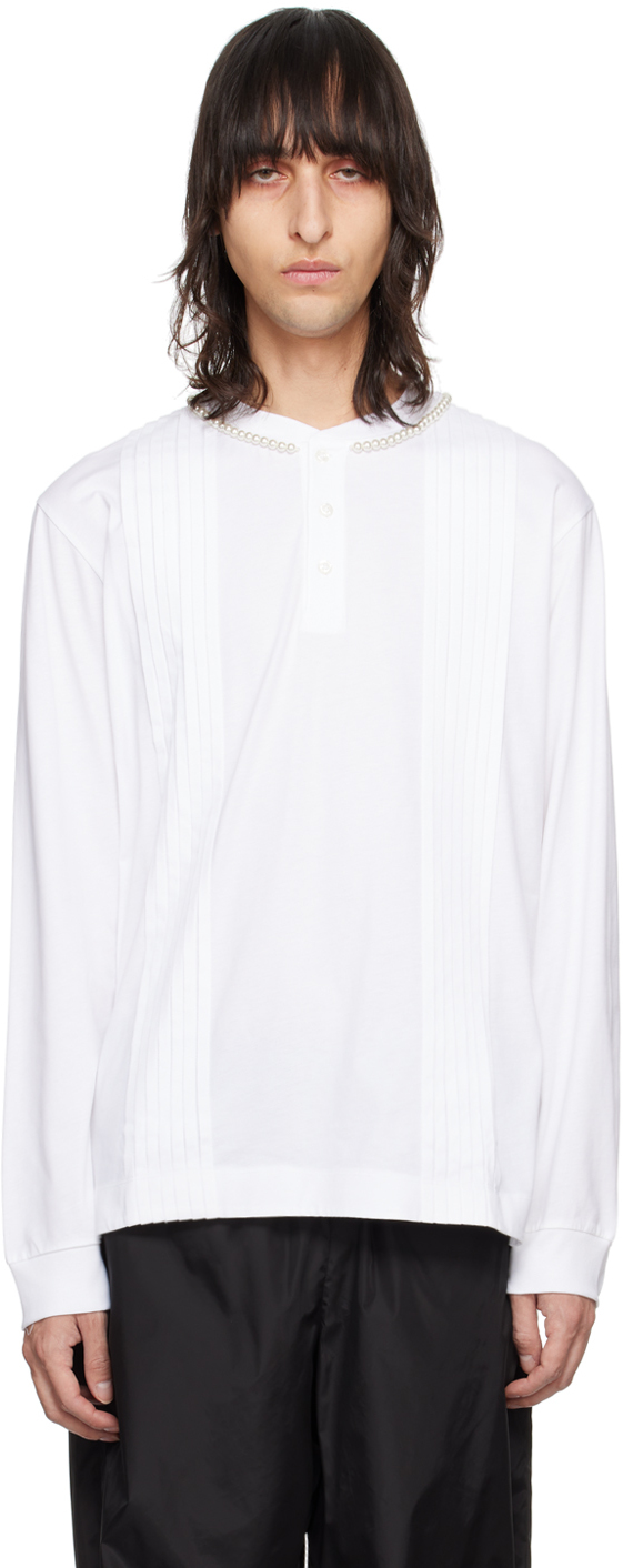 White Pearl Henley by Simone Rocha on Sale