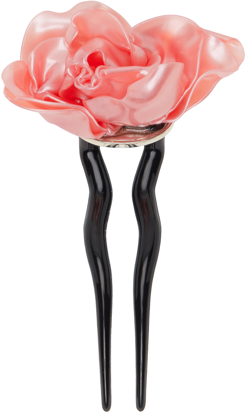 Tetier Bijoux: SSENSE Exclusive Pink Rose Hair Pin | SSENSE