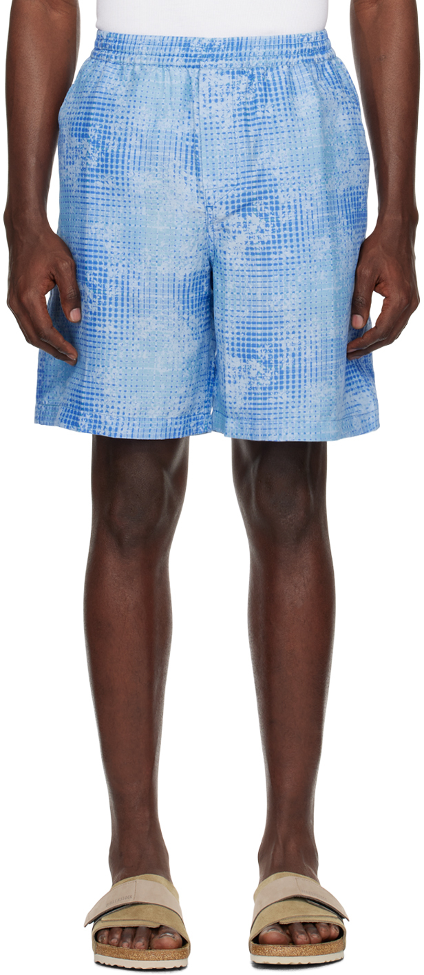 Blue Check Shorts by CDLP on Sale