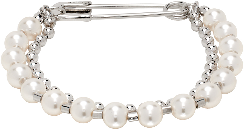 Silver & White #9909 Bracelet by Numbering on Sale