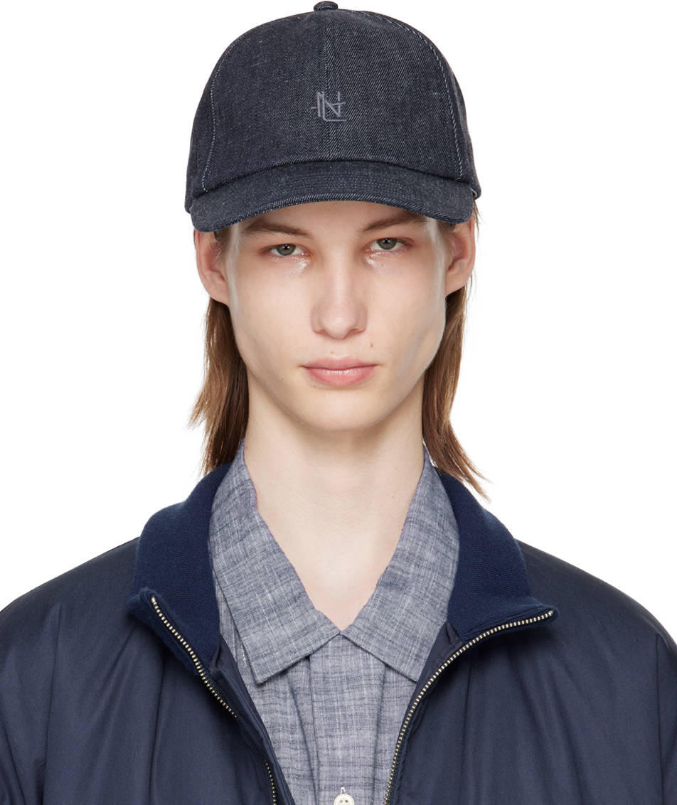 Navy Denim Cap by nanamica on Sale