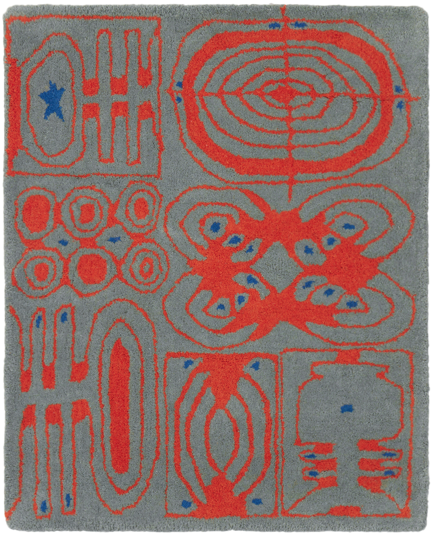 Blue & Orange Memory Rug by MAKI RUGS | SSENSE Canada