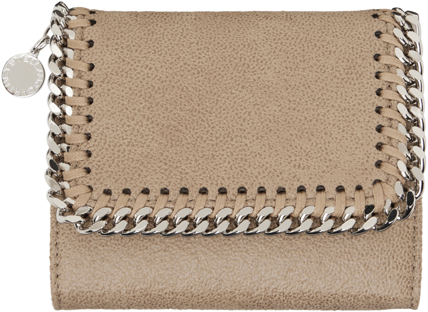 Taupe Falabella Wallet by Stella McCartney on Sale