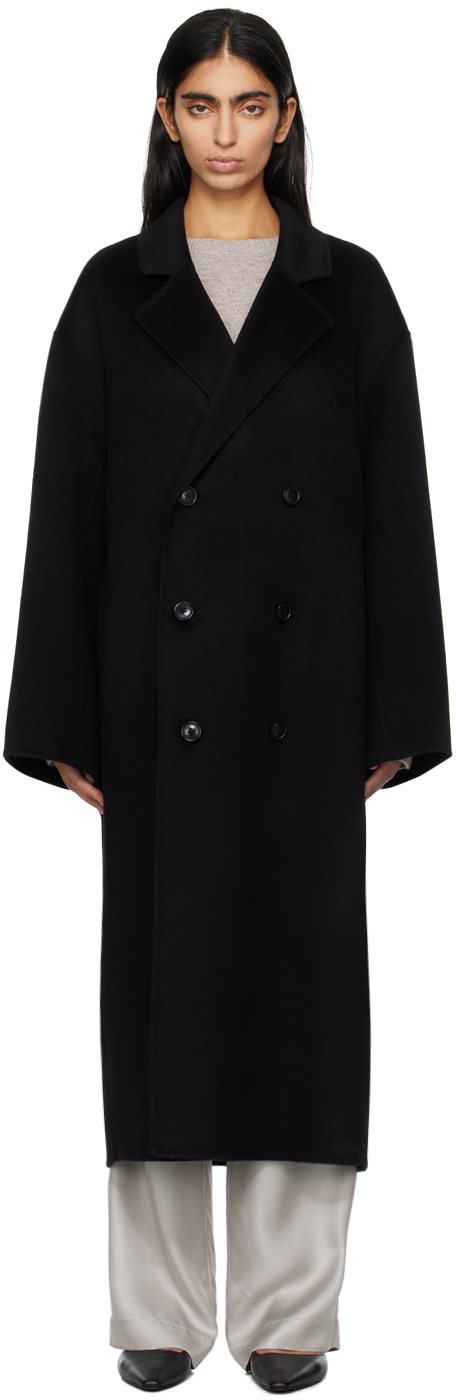 Loulou Studio: Black Bonero Coat | SSENSE UK