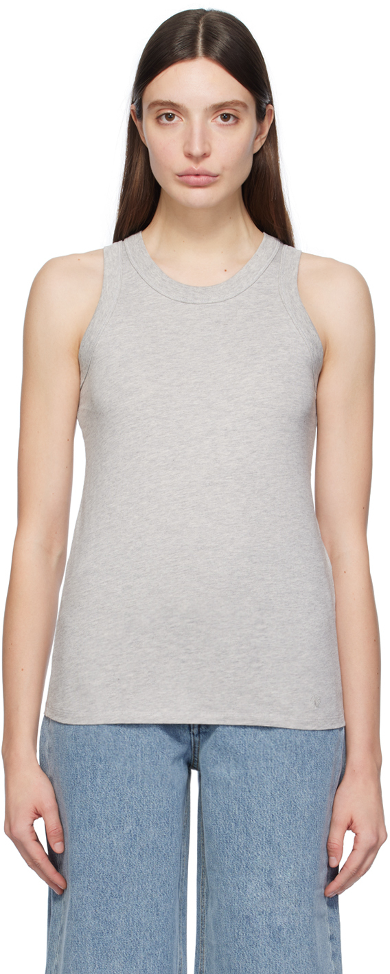 Gray Poso Tank Top by Loulou Studio on Sale