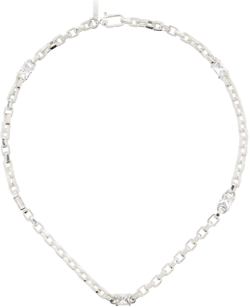 Silver Solitaire Chain Necklace by Hatton Labs on Sale