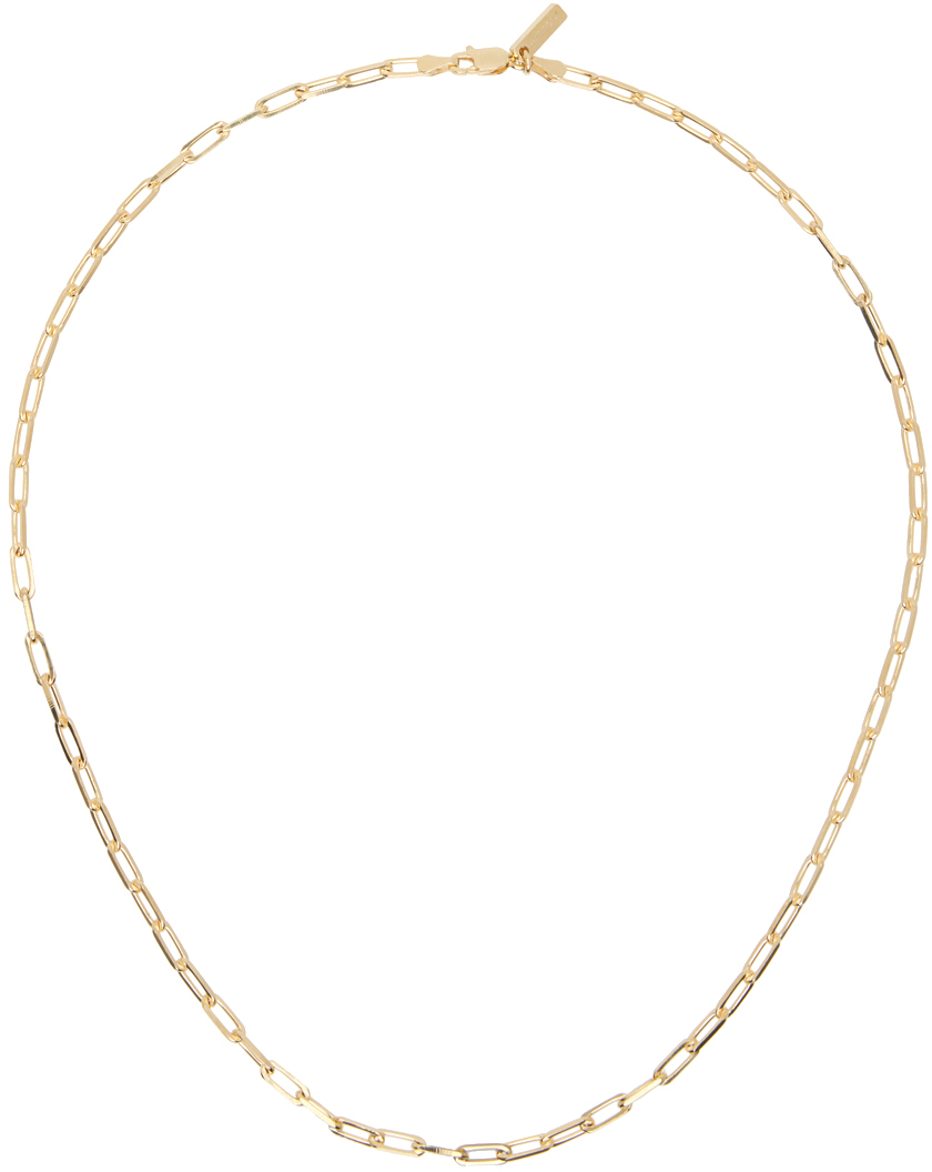 Gold Paperclip Chain Necklace by Hatton Labs on Sale