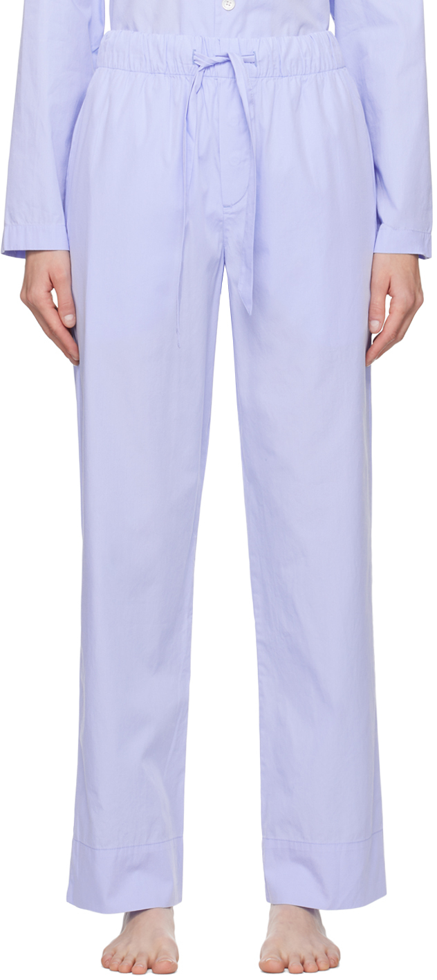 Blue Drawstring Pyjama Pants by Tekla on Sale