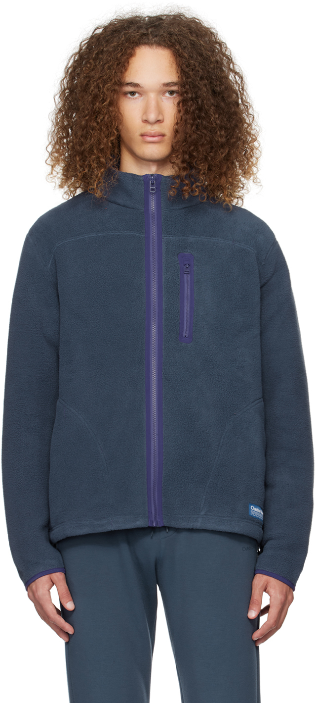 Pull molletonné bleu marine en PrimoFleece Outdoor Voices en solde