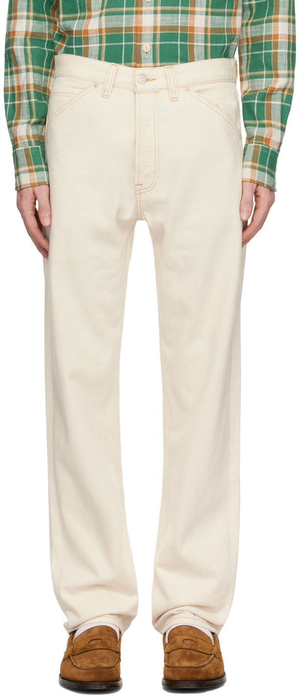 Off-White Patchless Jeans by Drake's on Sale