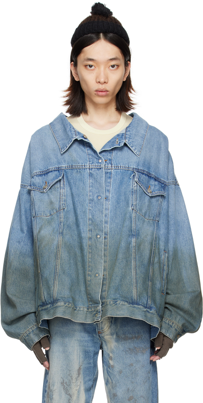 Magliano: Blue Button Denim Jacket | SSENSE Canada
