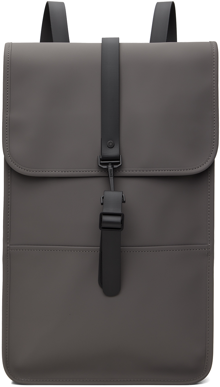 Gray Waterproof Backpack by RAINS on Sale