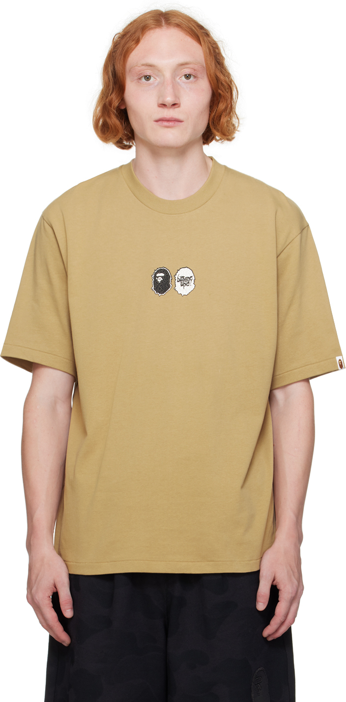 BAPE: Beige Mad Ape T-Shirt | SSENSE