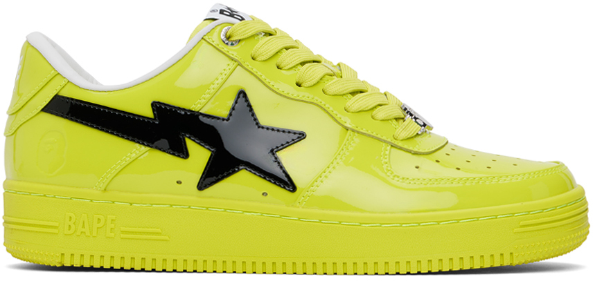 BAPE: Yellow Sta #2 Sneakers | SSENSE Canada