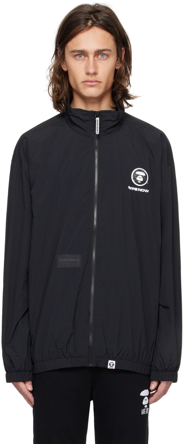 Black Patch Track Jacket by AAPE by A Bathing Ape on Sale