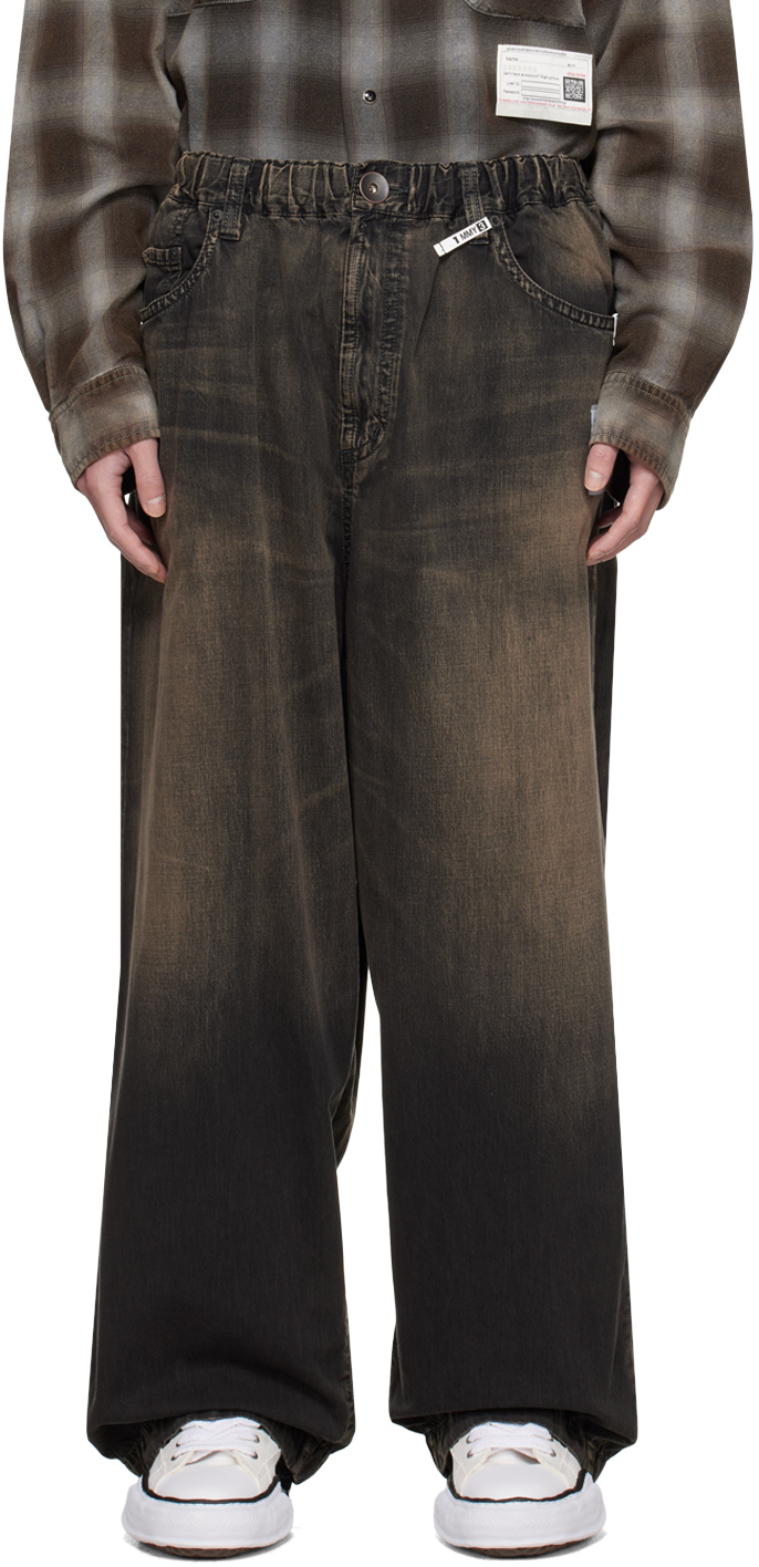 Jean léger noir Maison MIHARA YASUHIRO en solde