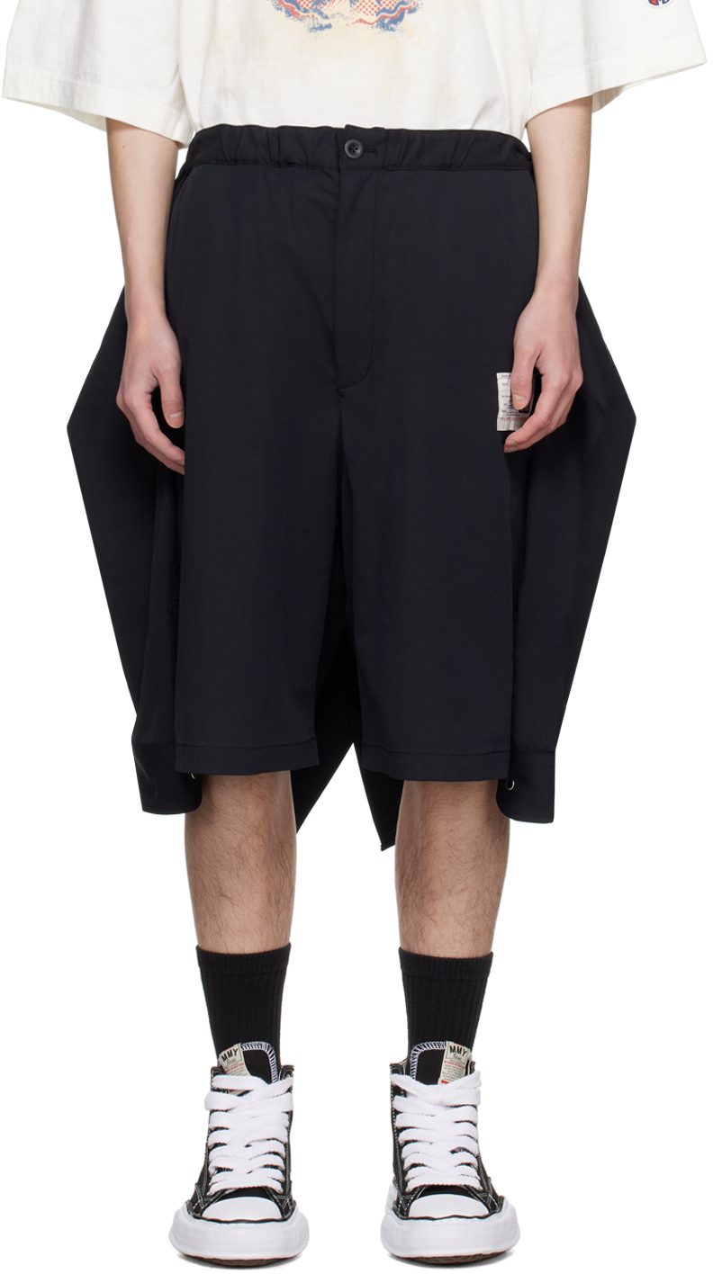 Black Layered Shorts by MIHARAYASUHIRO on Sale