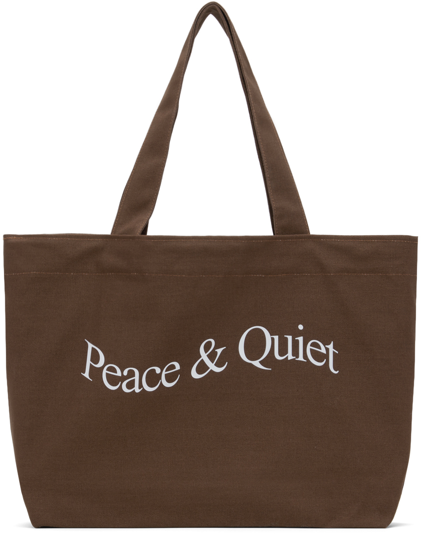 Brown Wordmark Tote by Museum of Peace & Quiet on Sale