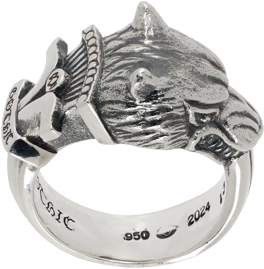 Silver Wolf Dagger Ring by YOHJI YAMAMOTO on Sale