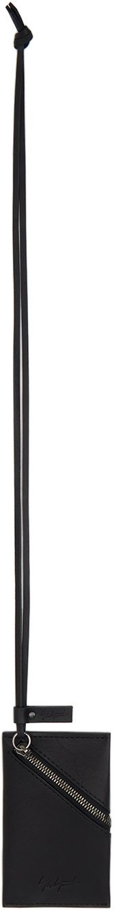 YOHJI YAMAMOTO: Black discord Zip Pouch | SSENSE UK