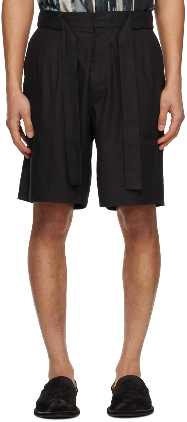 Black Classic Tailored Shorts by COMMAS on Sale